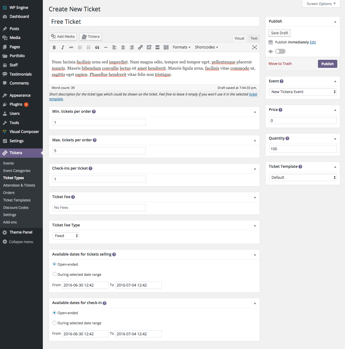 Système de billetterie et de gestion d'événements WordPress Tickera - ThemeLocal - Des conseils ...