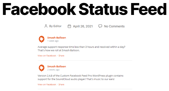 Comment intégrer les publications de statut Facebook dans WordPress ...