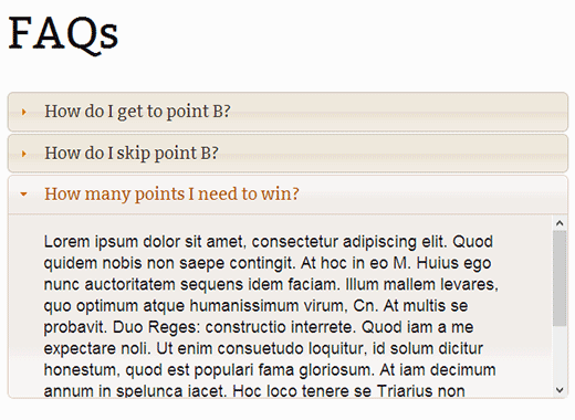 Comment ajouter un accordéon FAQ jQuery dans WordPress - ThemeLocal - Des conseils de blog qui ...